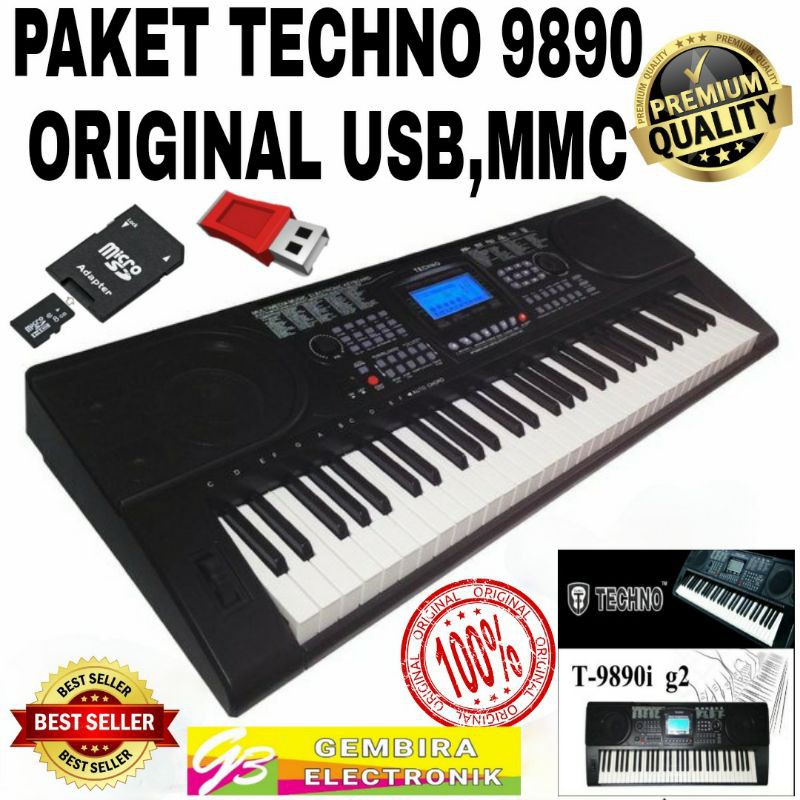 Jual Keyboard piano techno original T9890 | Shopee Indonesia