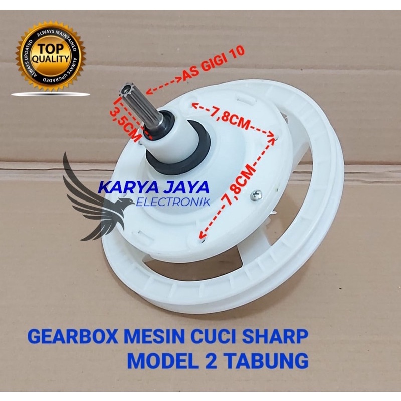Jual Gearbox mesin cuci sharp 2 tabung / Girbox / Gearbox Sharp ...
