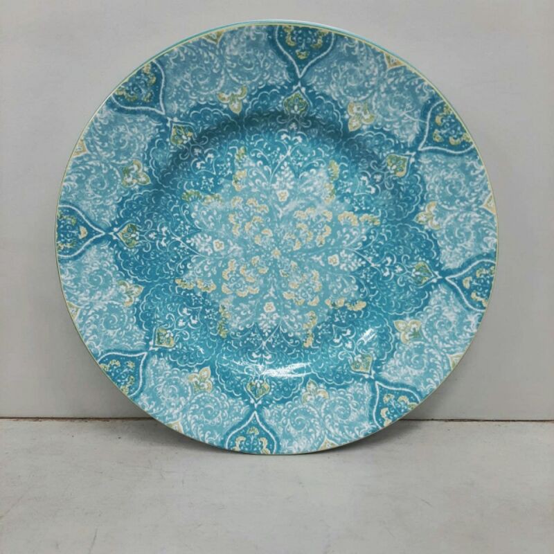 Jual SALAD PLATE PIRING KERAMIK HIAS MOTIF BATIK SANGO CANTIK HIASAN ...
