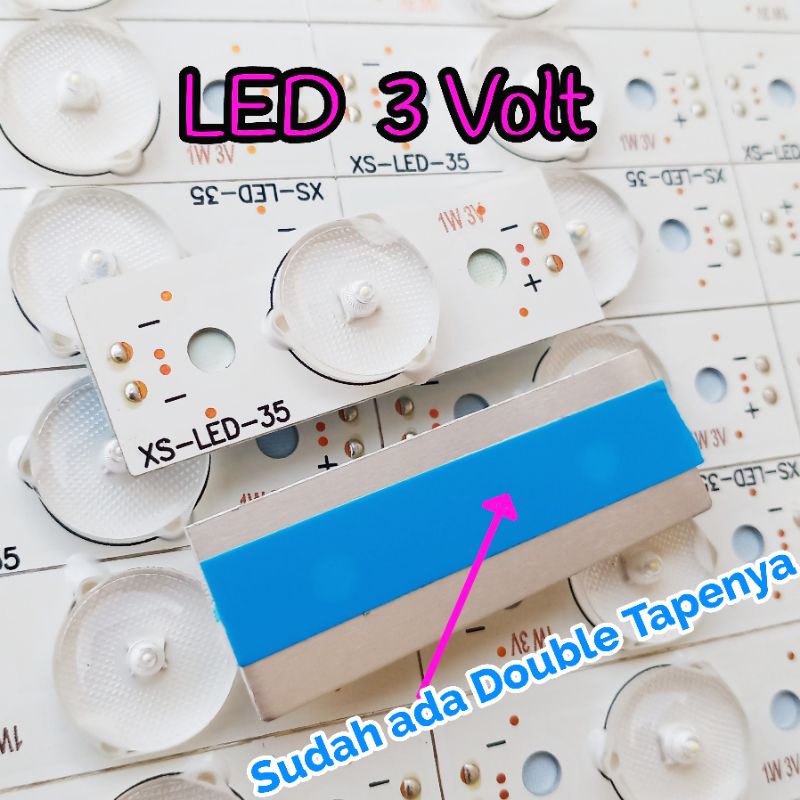 Jual LAMPU LED BACKLIGHT TV LCD LED SATUAN 3 VOLT , LED BIJIAN CEMBUNG ...