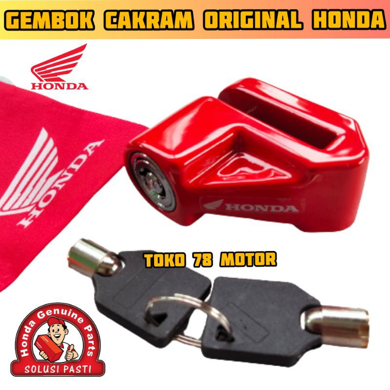 Jual Kunci Disk Gembok Original AHM Kunci Pengaman Motor | Shopee Indonesia