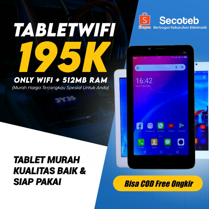 Jual TABLET WI-FI MURAH ( ONLY WIFI + 512MB RAM ) | Shopee Indonesia