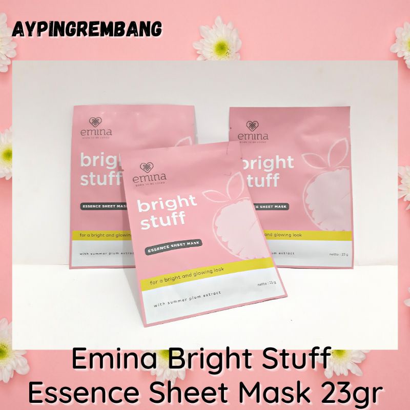 Jual Emina Bright Stuff Essence Sheet Mask 23 g | Shopee Indonesia
