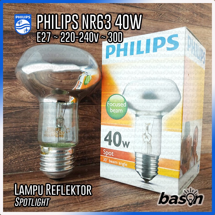 Jual PHILIPS NR63 Spot 40W E27 220-240V 30D - Lampu Reflektor Cahaya Kuning | Shopee Indonesia
