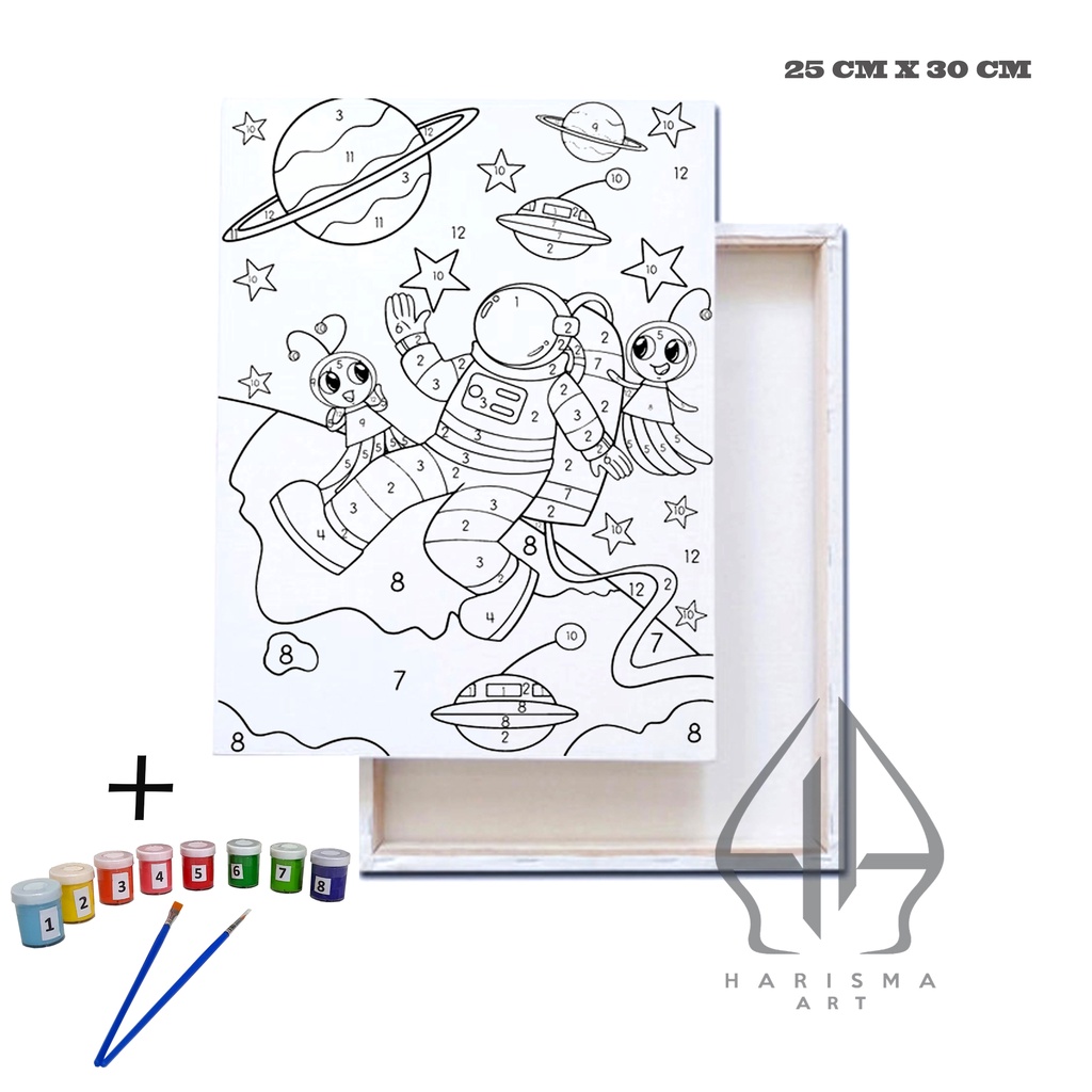 Jual Kanvas Sketsa 25x30 cm Paint By Number Kit / Melukis dengan Nomor ...