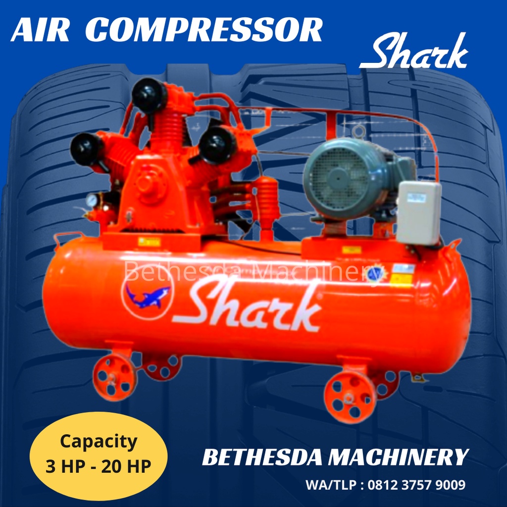 Jual Mesin Kompresor 5HP Shark ACL-FG 5 HP UNLD + Diesel R180 | Shopee Indonesia