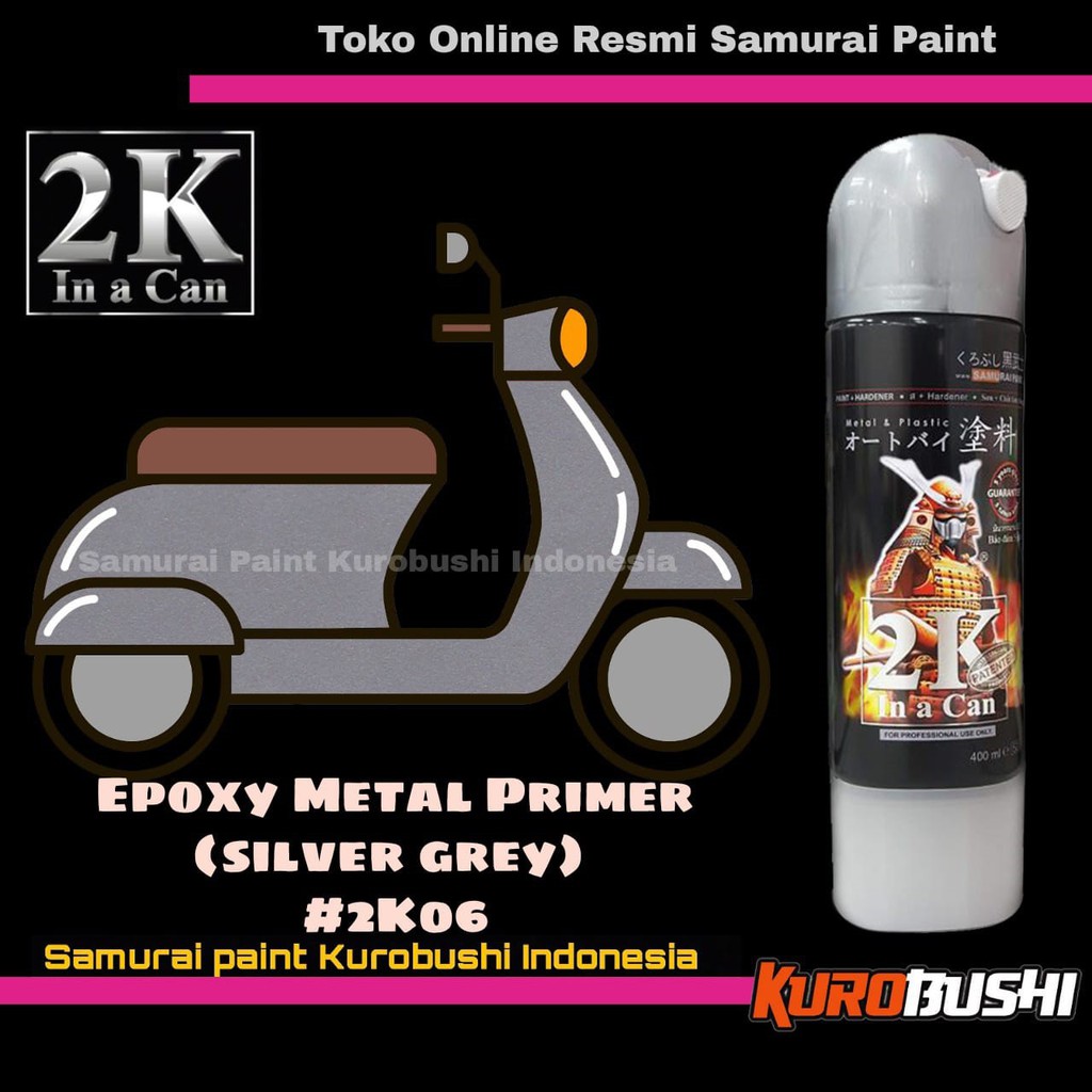 Jual Samurai Paint EPOXY METAL PRIMER SILVER GREY 2K06 Epoksi Metal ...