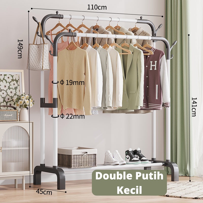 Jual Greenland Rak Gantungan Baju Celana Tas Serbaguna Jemuran Pakaian ...