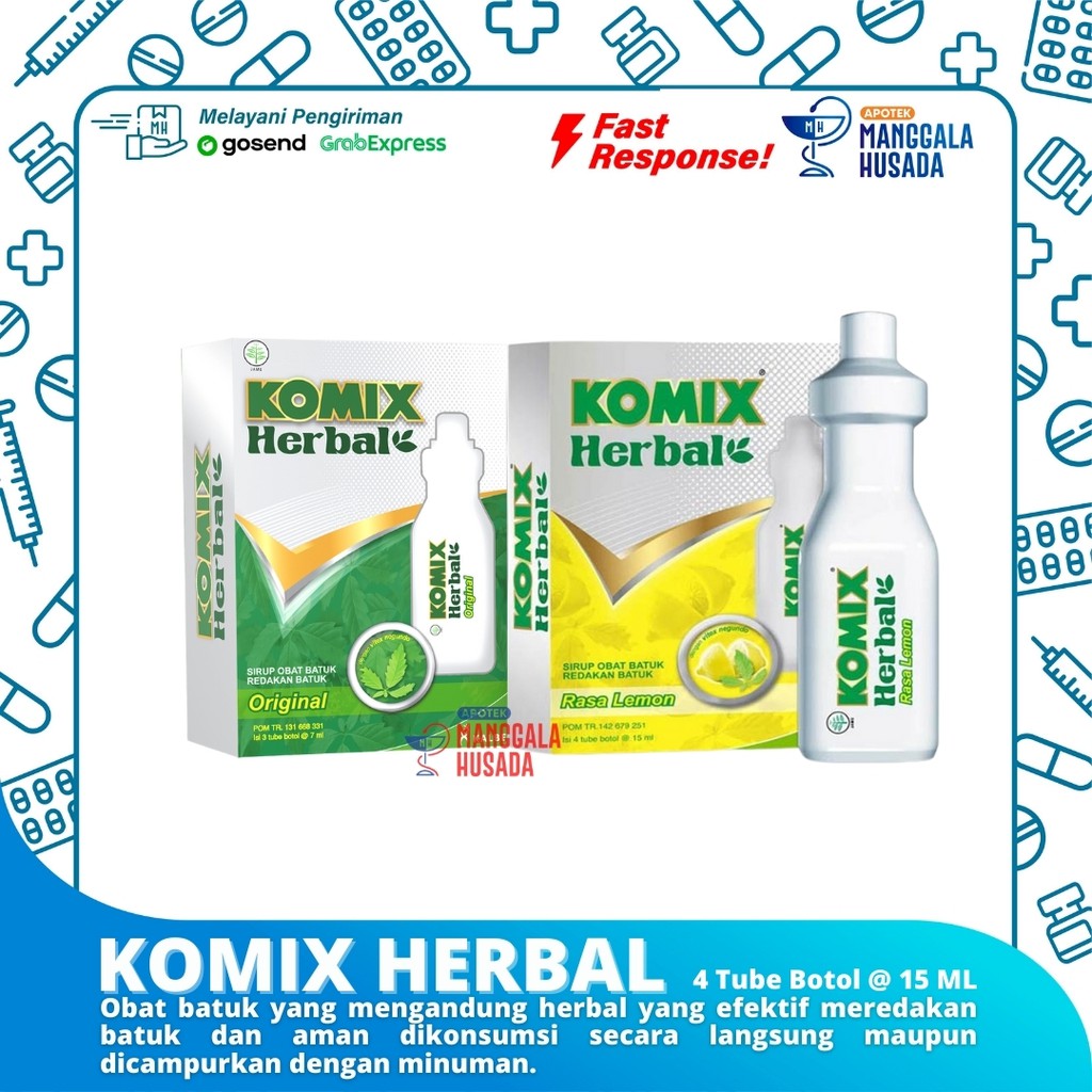 Jual KOMIX HERBAL PER BOX ISI 4 TUBE BOTOL @ 15 ML | Shopee Indonesia