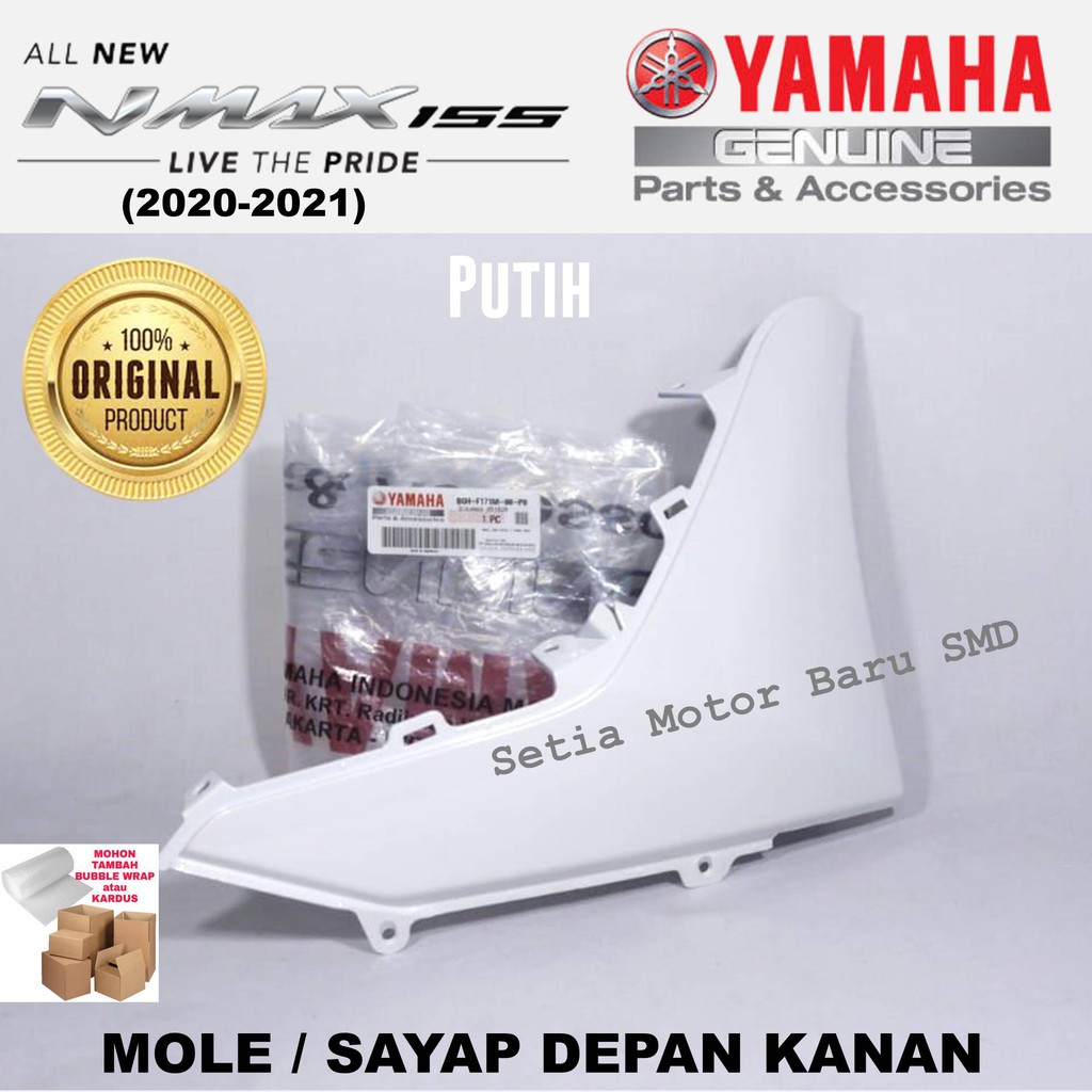 Jual Yamaha Sayap Depan Mole Side Cover Lumpur Putih Kanan All New Nmax ...