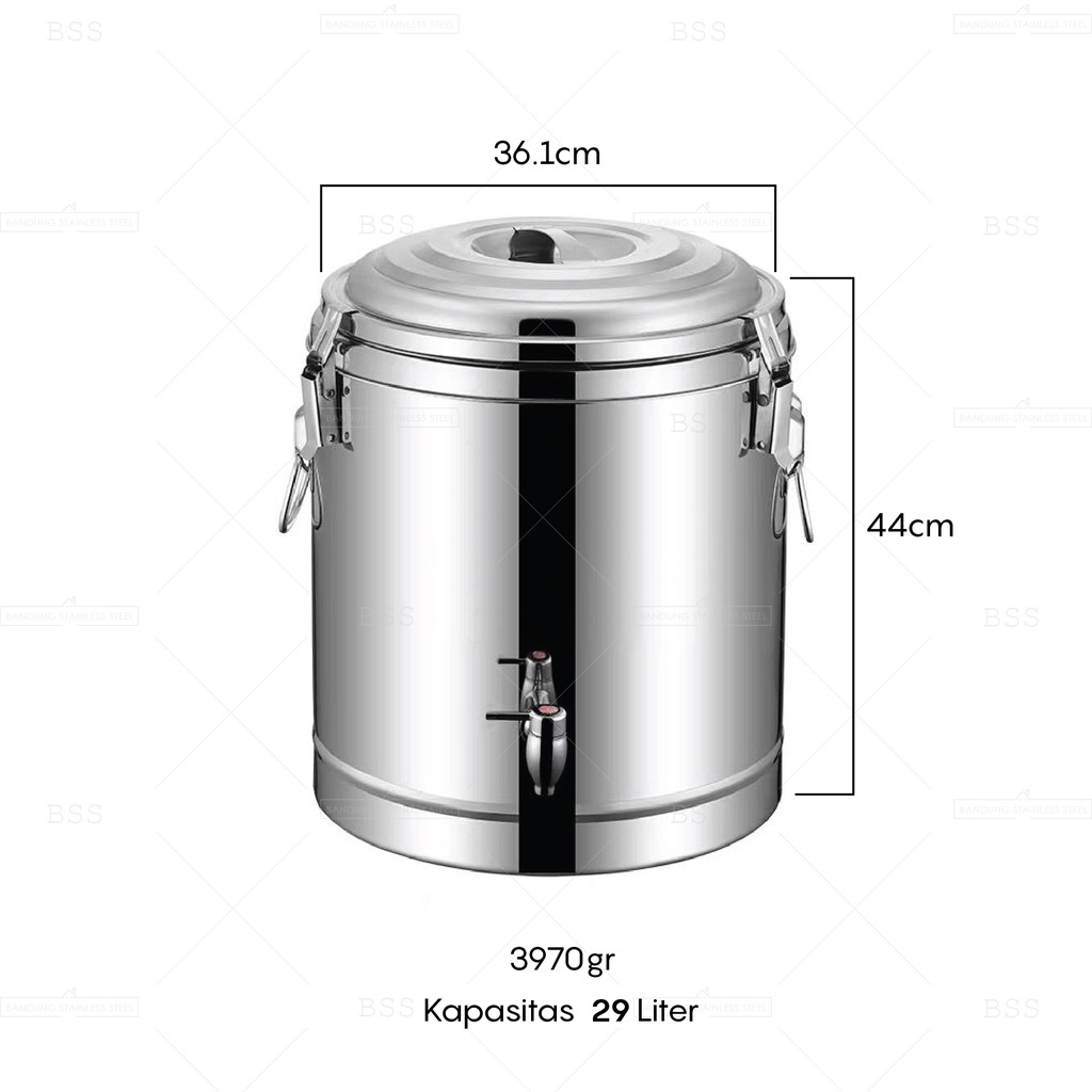 Jual Langseng 30 Liter Panci Dandang Besar 30L Wadah Tempat Kuah Bubur ...