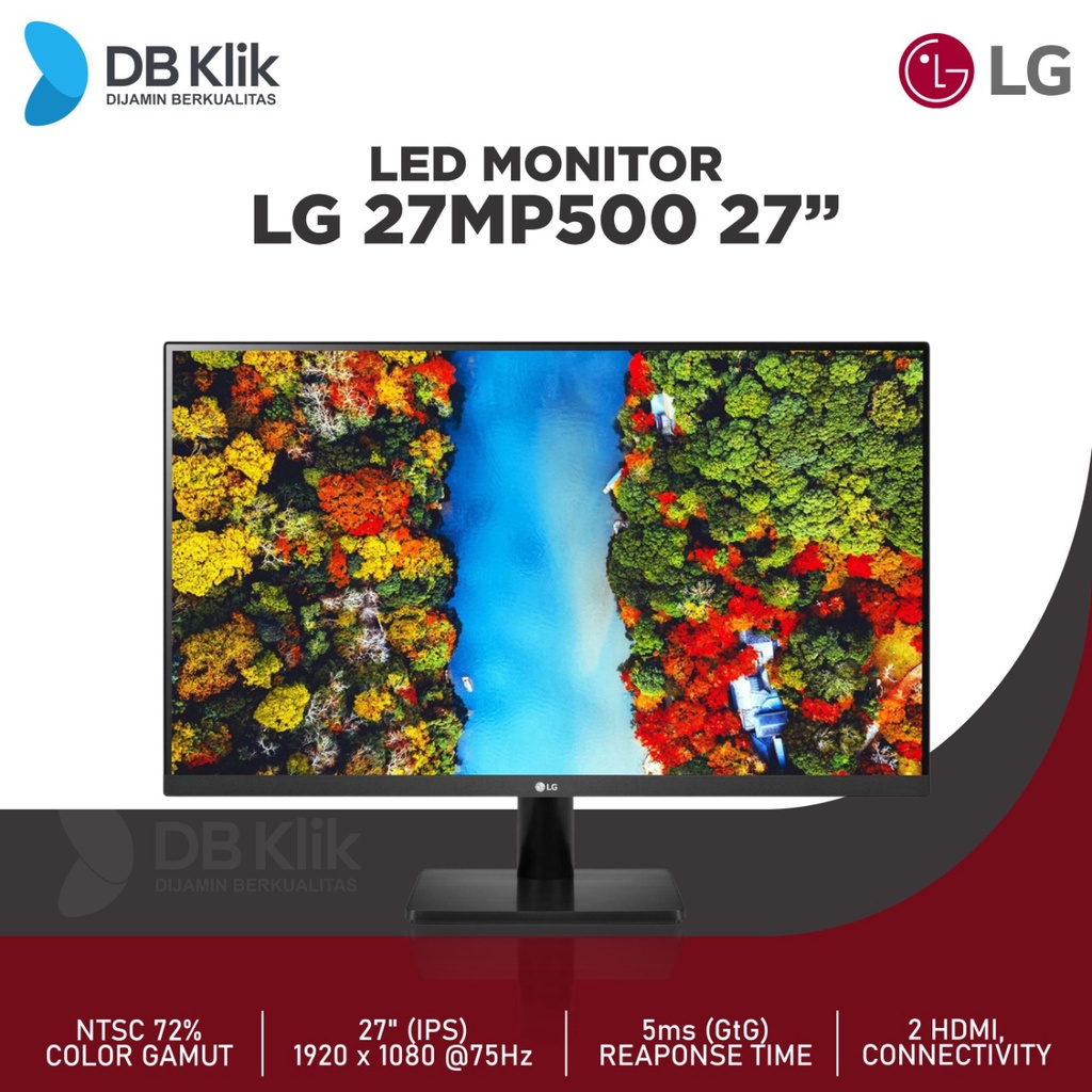 Jual LED Monitor LG 27MP500 27 Inch IPS 75Hz Full HD HDMI - LG 27MP500 ...