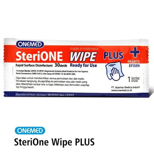Jual Sterione Wipe Plus Tissue Desinfektan OneMed Box Isi 50pcs ...