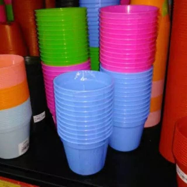 Jual Pot tanaman hias warna warni ukuran 8cm | Shopee Indonesia