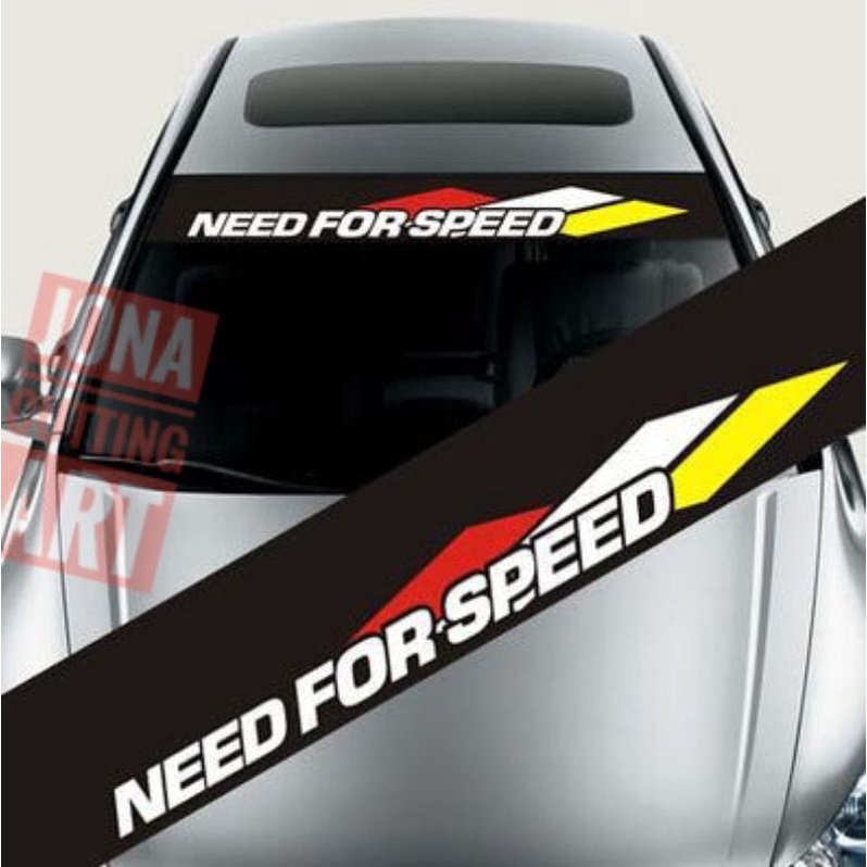 Jual Stiker cutting kaca depan mobil Need For Speed | Shopee Indonesia
