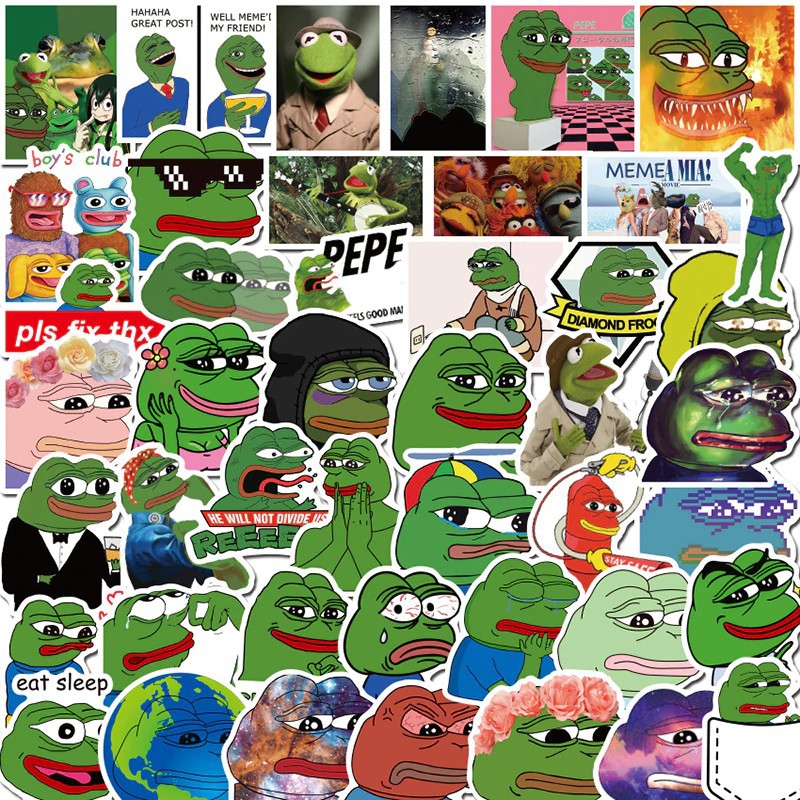 Jual 50 Pcs Stiker Meme Pepe Frog Kodok Twitch Emote | Shopee Indonesia