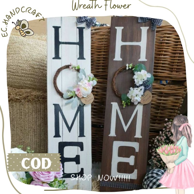 Jual Wooden Lettering Home Panjang Papan Kayu Tulisan Hiasan Rumah ...