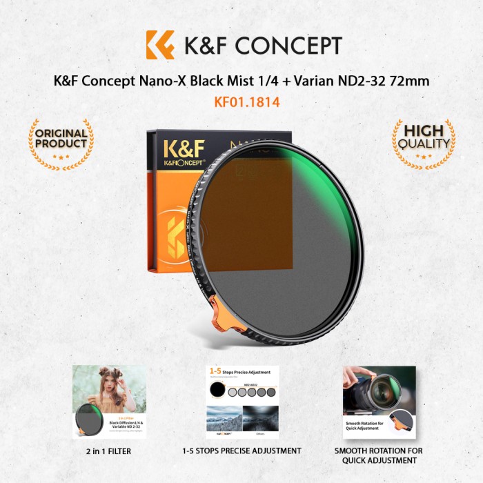 Jual K&F KNF Concept Nano X Black Mist 1/4 Filter + Varian ND2 - ND32 ...