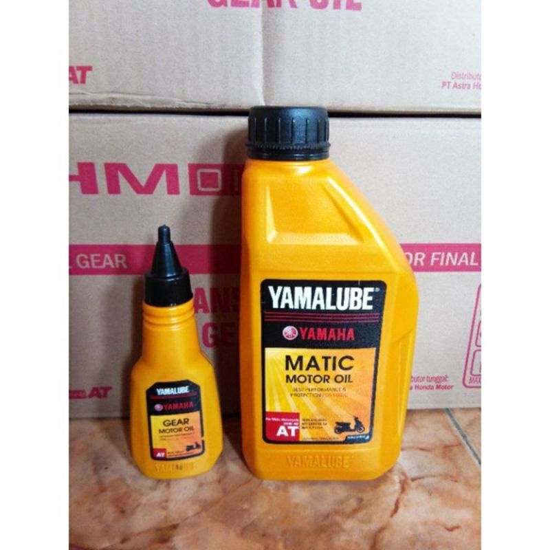Jual oli mesin dan oli gear gardan yamalube matic 800ml dan 120 ml ...