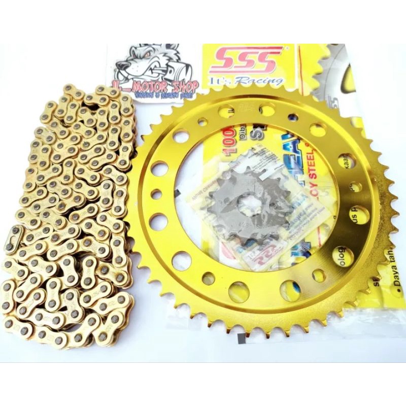 Jual Gear Set Gearset Girset SSS 428 Kawasaki KLX 150 DTracker WR155 WR 155 CRF150 CRF 150 L ...