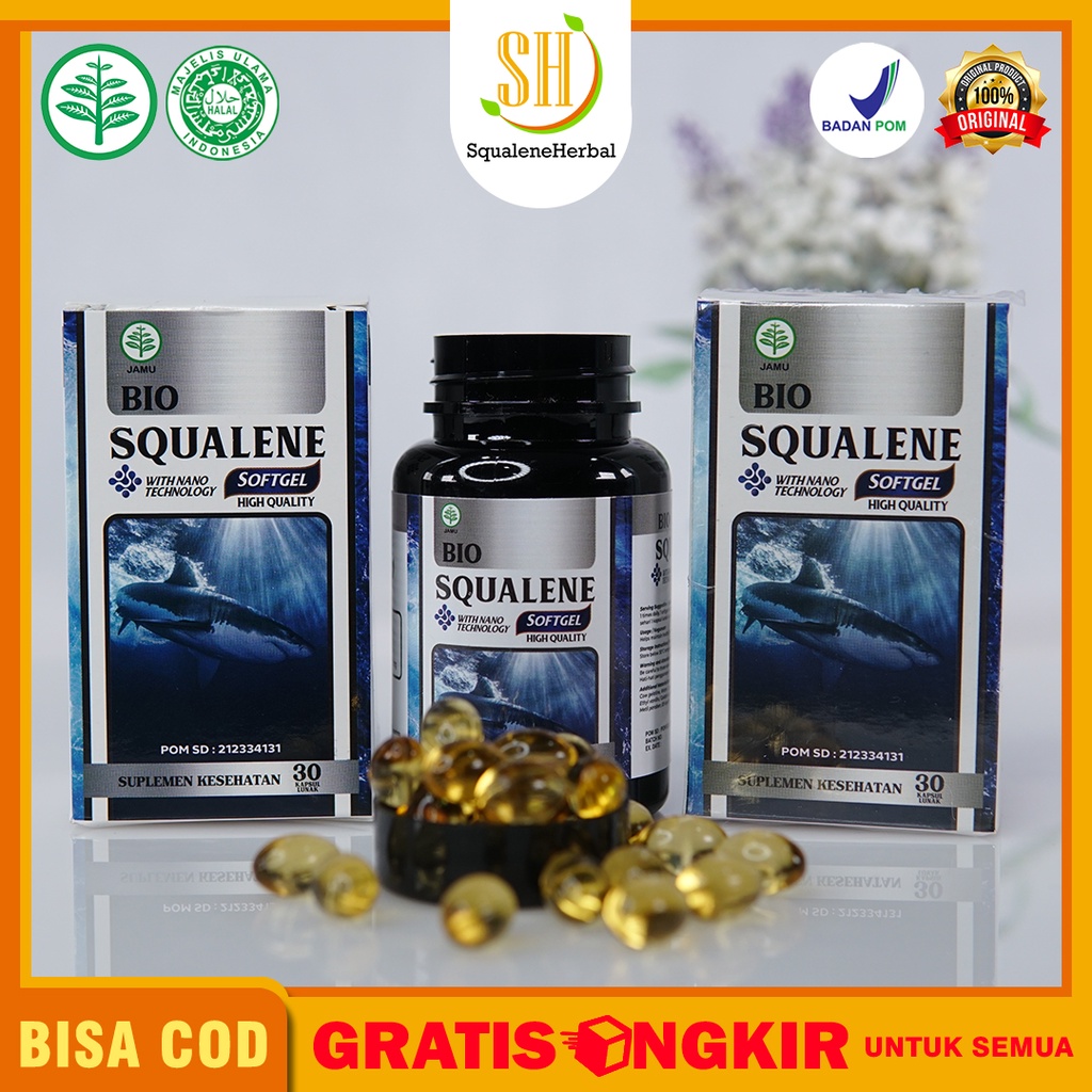 Jual BIO SQUALENE SOFTGEL Ekstrak Minyak Hati Ikan Hiu 100% Asli ...
