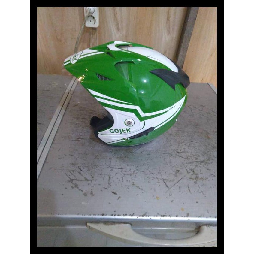 Jual Helm Gojek Helem Sni Double Visor Helmet Half Face Special ...