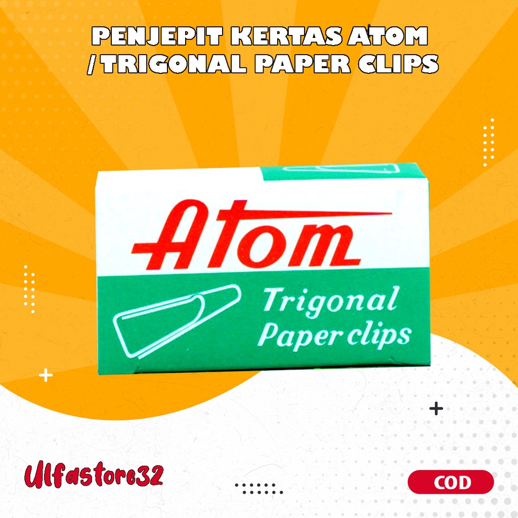 Jual Penjepit kertas ATOM / Trigonal paper clips / atk grosir murah ...