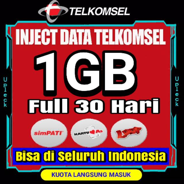 Jual Paket Data Internet Telkomsel Flash 1GB 30 Hari Simpati As Loop ...