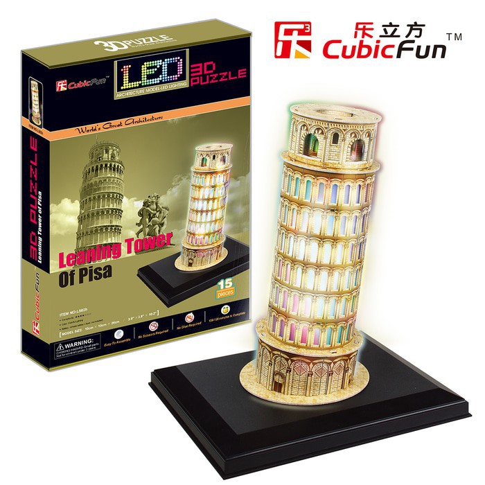 Jual Cubicfun 3D Puzzle LED Leaning Tower of Pisa | Shopee Indonesia