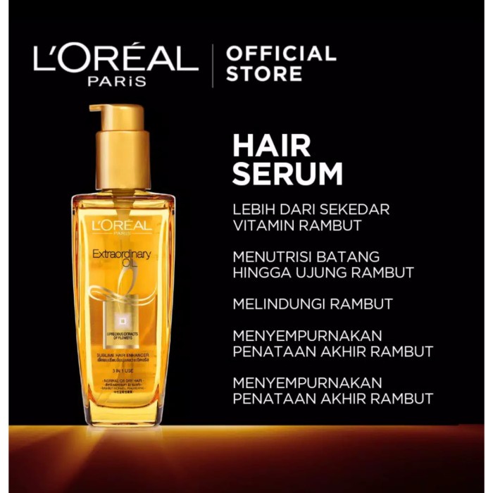 Jual L'oreal Paris Elvive Extraordinary Oil Hair Serum 100ml | Shopee Indonesia