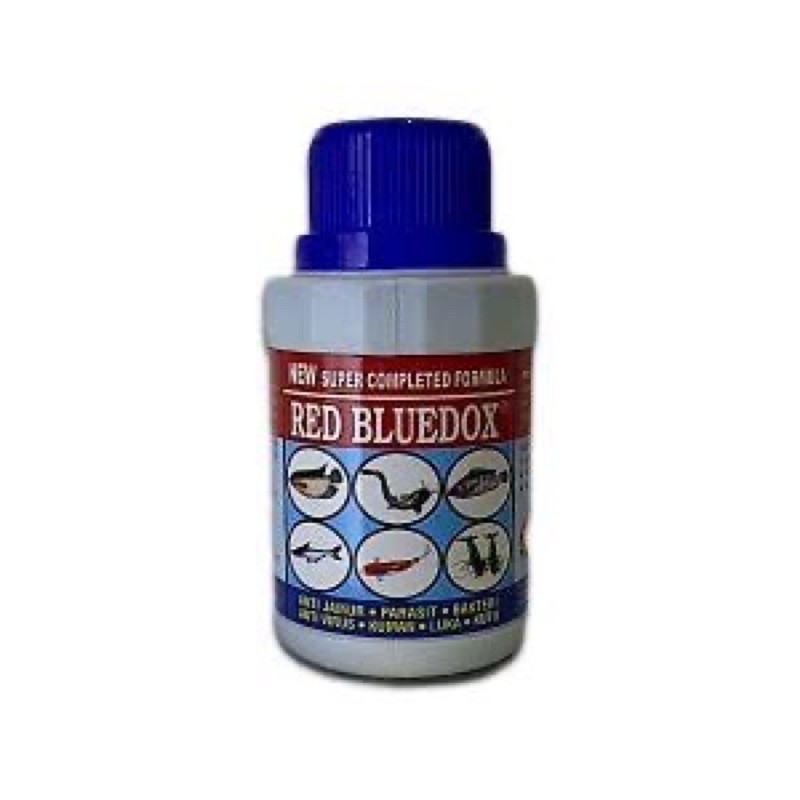 Jual Red Bluedox 125 ml obat biru ikan jamur virus bakteri kutu luka ...