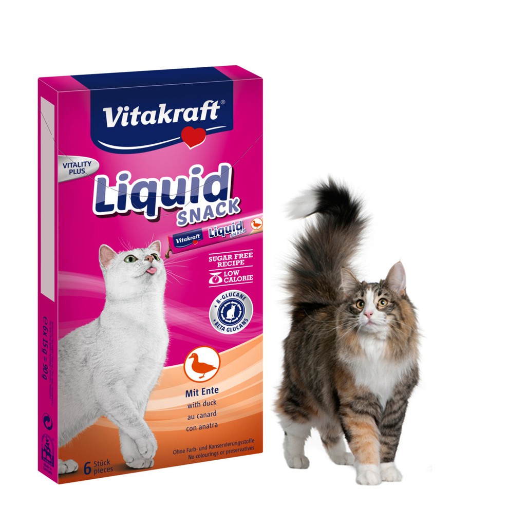 Jual Vitakraft Cat Liquid Snack with Duck + Beta Glucans | Shopee Indonesia