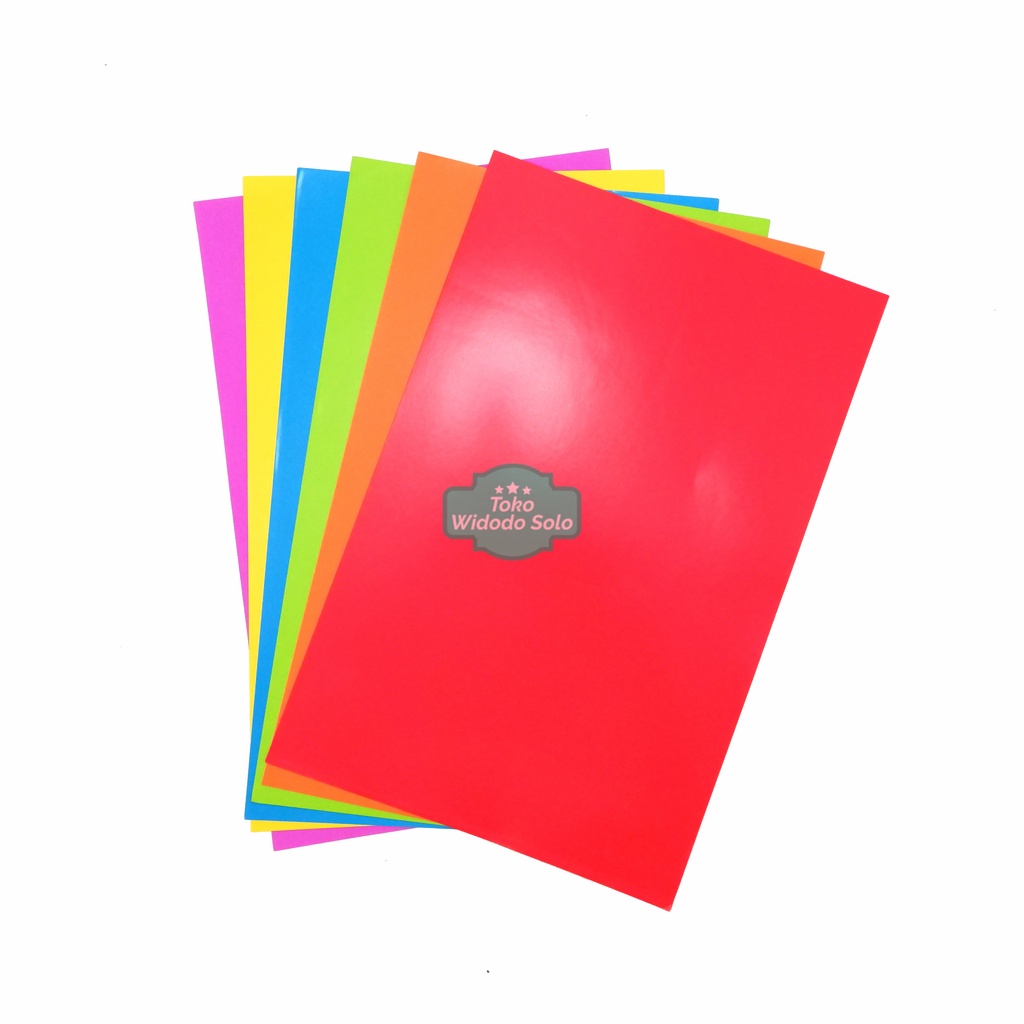 Jual 1 LEMBAR Stiker Folio Warna Warni Stok Lama Murah Sticker Dof ...
