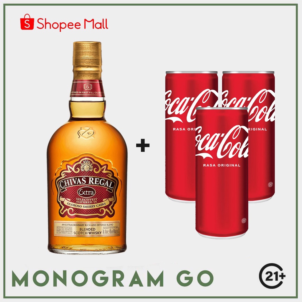 Jual Chivas Regal Extra 700ml + 3 Coca Cola Can 250ml | Shopee Indonesia