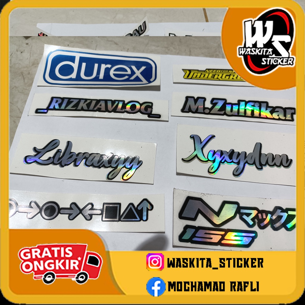 Jual Stiker/Sicker/stikerCustom/StikerMotor/CutttingSticker/StikerNama ...