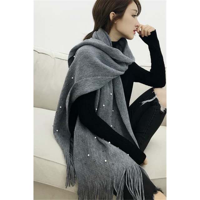 Jual Syal Wanita Gaya Korea Musim Dingin Syal Mudah Dipadu Padan Wanita ...