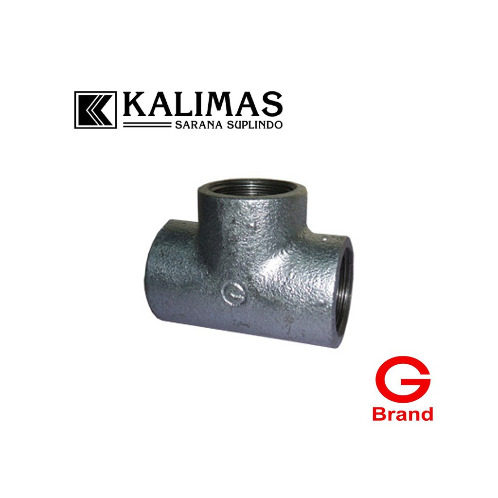 Jual Tee Galvanis Besi d. 1/2" Drat BSPT (G) | Shopee Indonesia