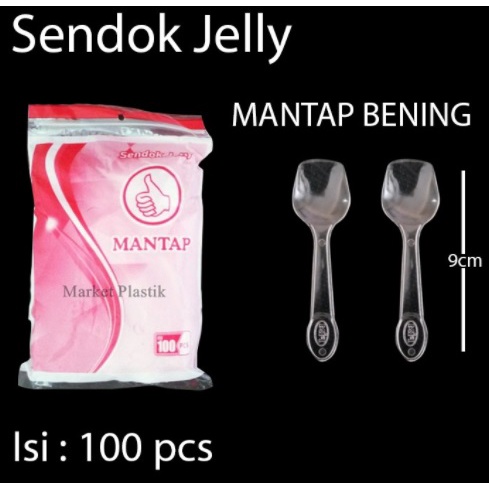 Jual Sendok Jelly merk MANTAP BENING @10 PCS /Sendok Es Cream/Sendok ...