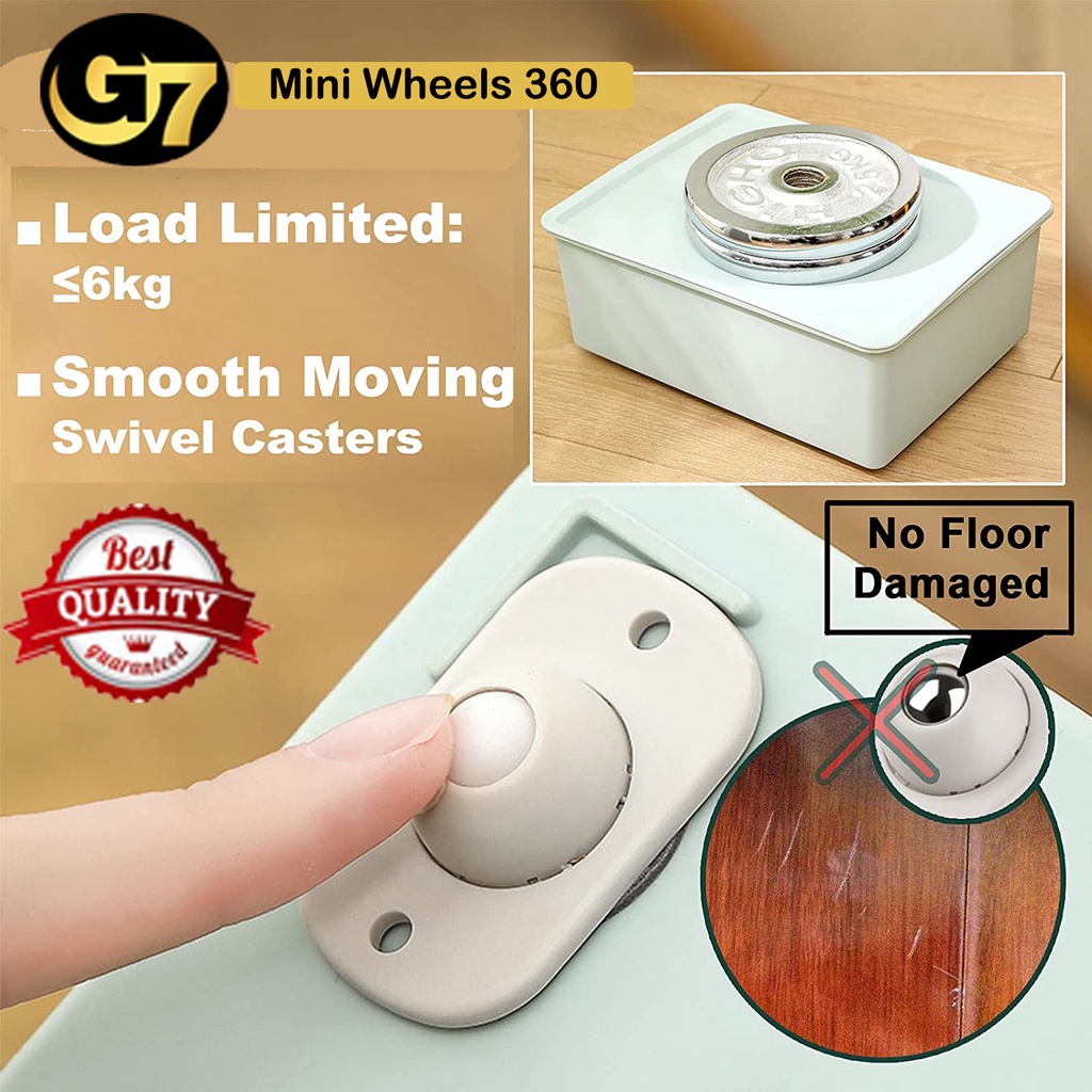 Jual Roda Tempel Serbaguna MIni 360 Derajat Furniture Roda Tempelan Box ...