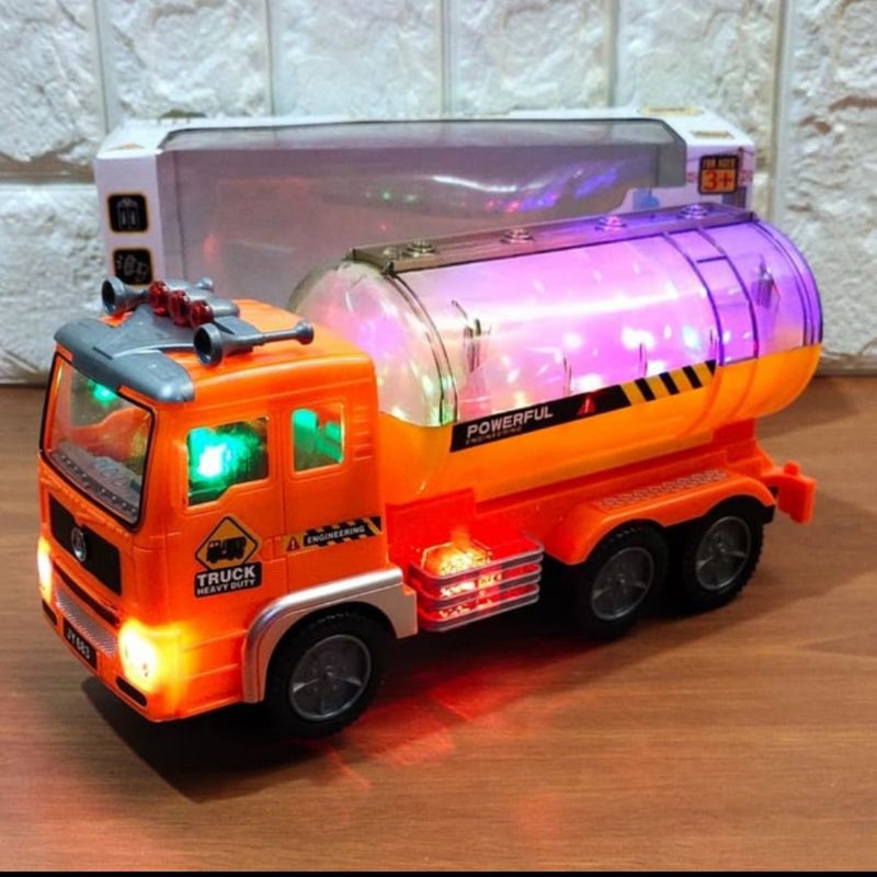 Jual Mainan Truk Tanki Bump & Go Light Edukatif - Mobil Truck Tengki ...