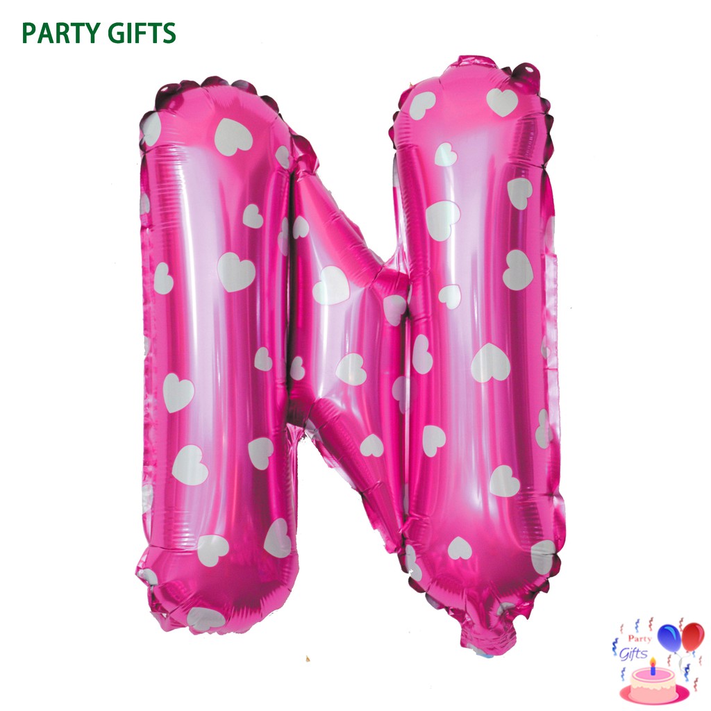 Jual Balon Foil Huruf Pink 16 Inch 40cm A-Z Balon Foil Angka 0-9 Pink ...