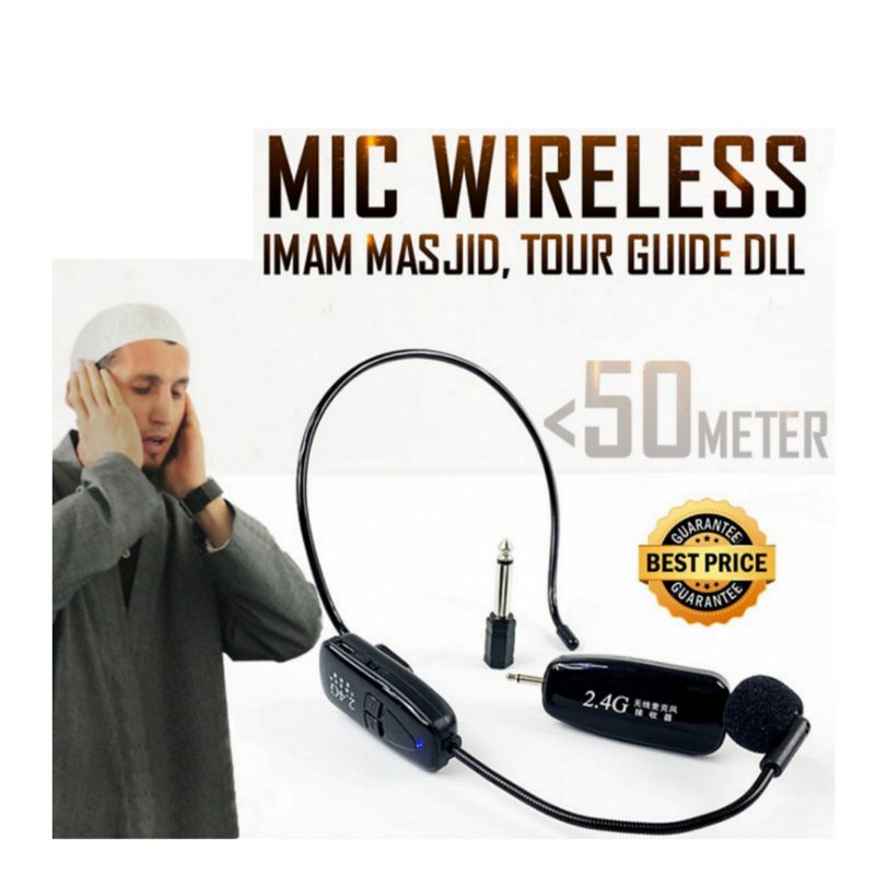 Jual DISTRIBUTOR MICROPHONE WIRELESS MIC BANDO PERSENTASI IMAM MASJID MUSHOLAH | Shopee Indonesia