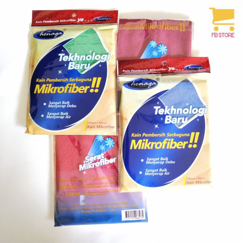 Jual kain microfiber/mikrofiber honaga 40x40cm teknologi baru warna ...