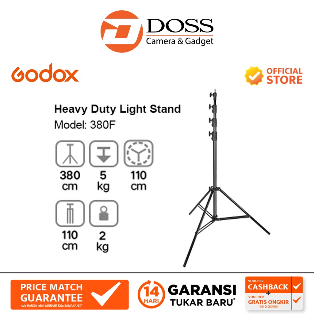 Jual Godoxy Light Stand 380F Heavy Dut | Shopee Indonesia