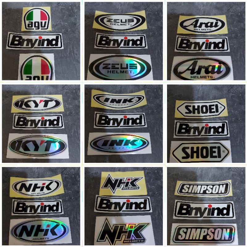 Jual STICKER MERK MERK HELM PRINCUT | Shopee Indonesia