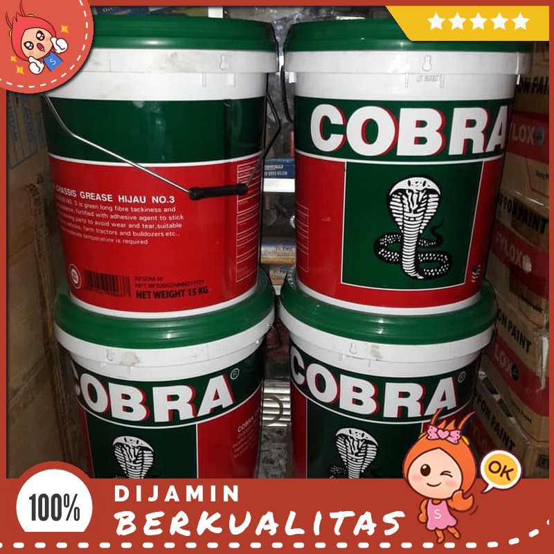 Jual Grease Cobra / Gemuk Oli Merk Cobra 15 Kg Sparepart Motor Murah ...