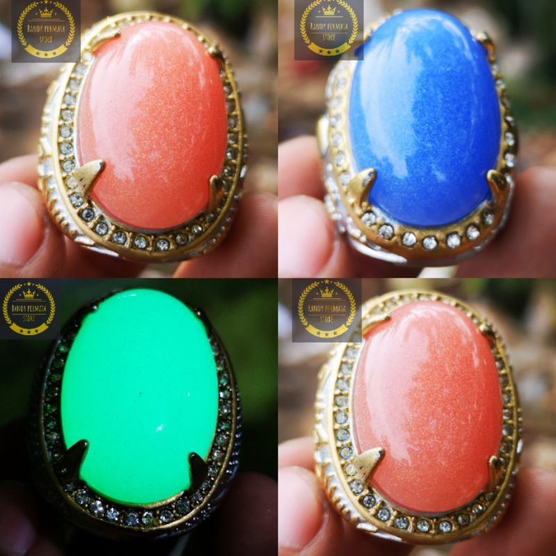 Jual Batu Akik Posfor Glow In The Dark ( Menyala Dalam Gelap) Kualitas ...