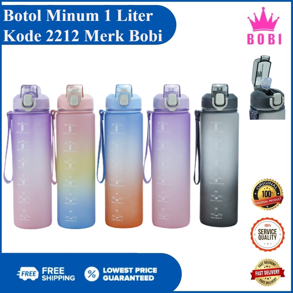 Jual Botol Air Minum Motivasi 1 Liter kode 2212 - Botol Minum Viral 1 ...