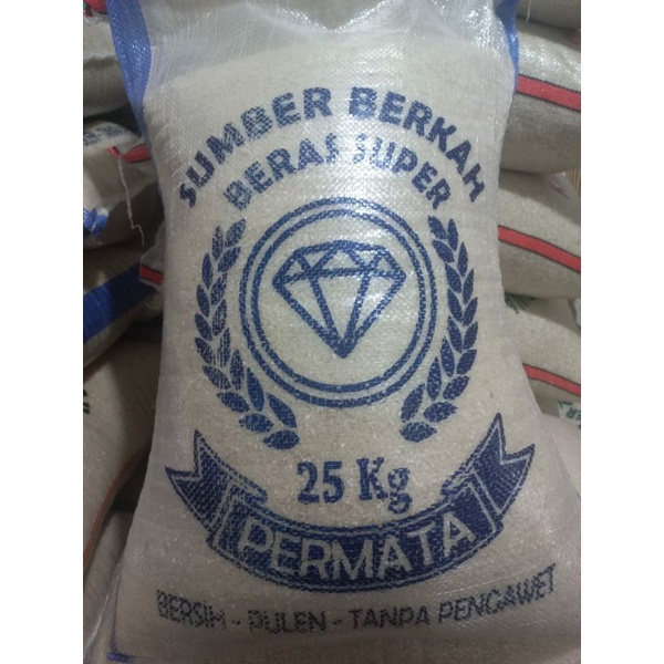 Jual Beras sumber berkah permata 25kg puleun tampa pengawet | Shopee ...
