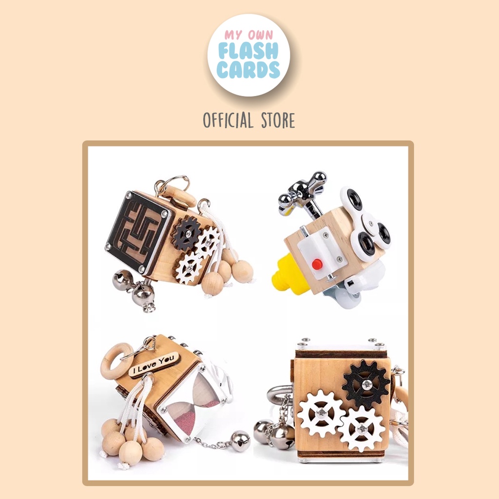 Jual Wooden Smart Busy Cube - 7 in 1 Activity Cube - Mainan Mengasah ...